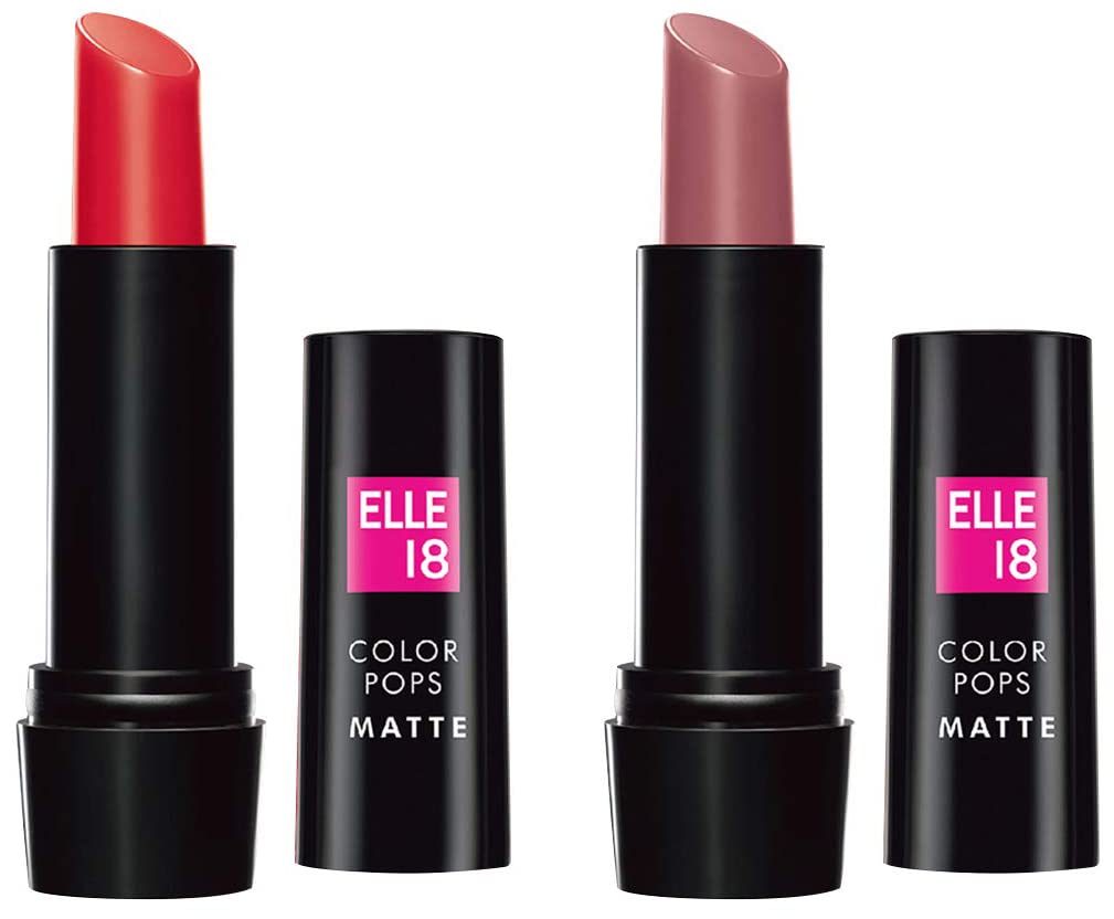 Buy Elle 18 Lipstick Mauve Date (Matte) & Elle18 Lipsticks Selfie Red ...
