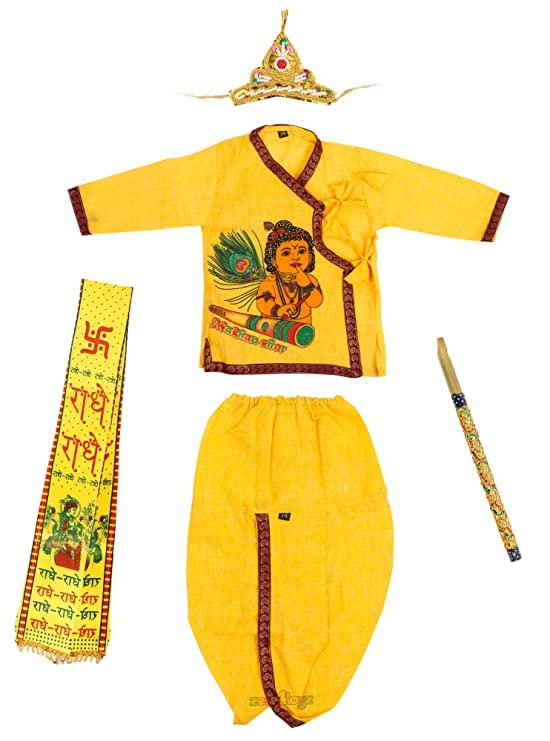Buy LYKOR Krishna Dress for Kids | Shri Krishna Dress for Baby Boy ...