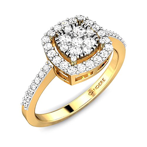 Candere By Kalyan Jewellers 18KT Yellow Gold and Solitaire Ring for ...