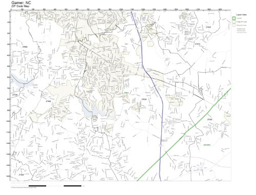ZIP Code Wall Map of Garner, NC ZIP Code Map Not Laminated: Amazon.com ...