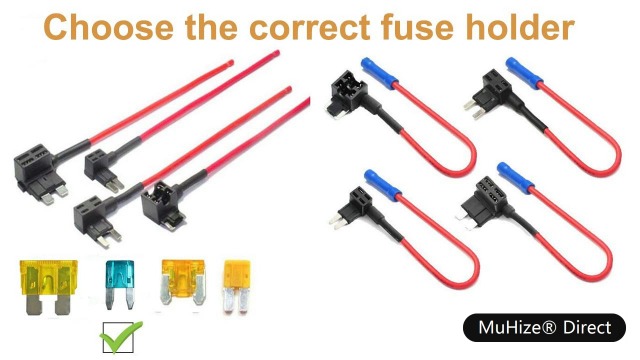 Watch 10 Pack Mini Blade Fuse Holder - Muhize Fuse Tap 12V Car Add-a ...