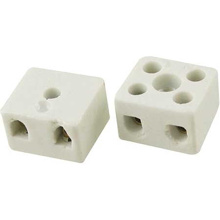 Sourcingmap 2 Way 16A Ceramics Terminal Blocks High Temp Porcelain ...