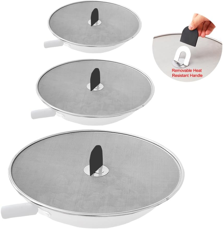 Amazon.com: Stainless Steel Splatter Screen for Frying Pan - Grease ...