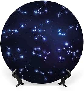 Amazon.com: LIGUTARS Ceramic Plates, Constellation Decorative Ceramic ...