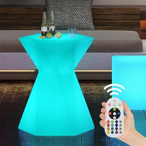 Amazon.com: MUZZ Led Cocktail Table with Remote,16 Color Changing LED ...