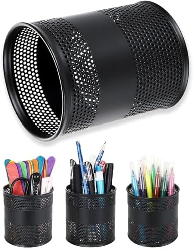 Qualsen Pen Holder For Desk 4 Pack, Mesh Desk Organizer Pen Pot Pencil ...