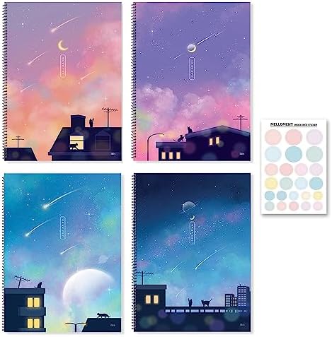 Amazon.com : Aesthetic Scenery Korean Notebooks with a Label Sticker ...