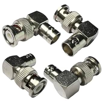 4 Pack Cess BNC Male Right Angle to Female BNC Cable Adapter Connector : Amazon.in: Electronics