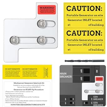Generator Interlock Kit for General Electric GE 150 or 200 Amp Main ...