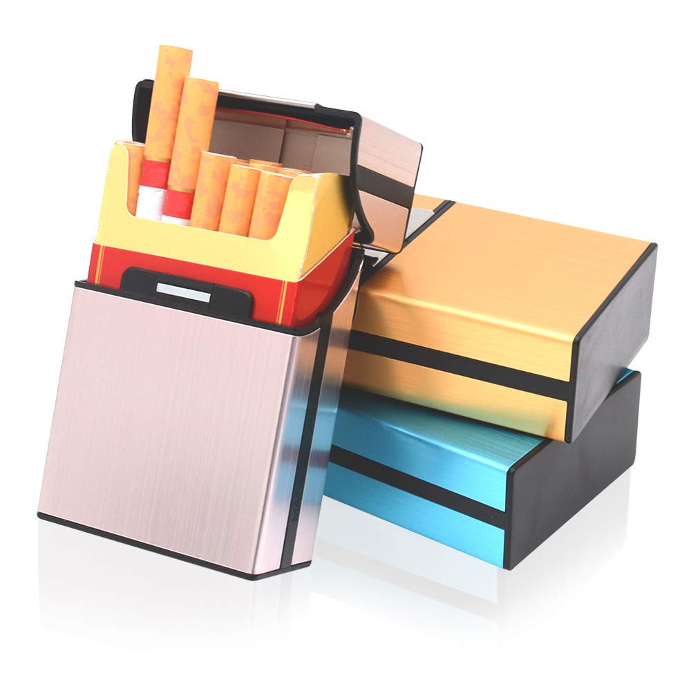 SITAKE 3 Pcs Metal Cigarette Box Case Holder (20 Capacities), Cigarette ...
