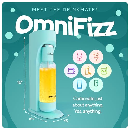 Drinkmate OmniFizz Sparkling Water and Soda Maker, Carbonates Any Drink ...