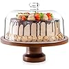 Amazon.com | Jkwokback Cake Stand with Dome and Acrylic Lid, Cake Plate ...