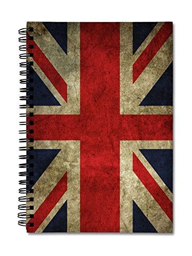 Retro Classic Vintage UK Britain Flag Travel Journal Spiral Notebook ...