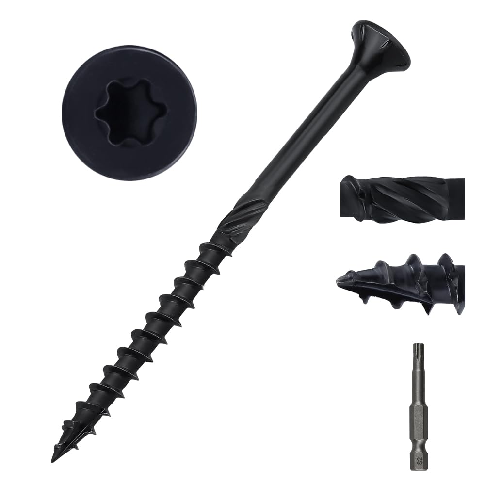 Snapklik.com : #10 X 3-1/2" Flat Head Outdoor Deck & Lag Screws - Epoxy ...
