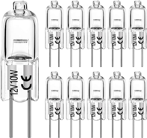 HAOIOPM G4 Halogen Bulbs 12V 10W dimmable, pin Base lamp, G4 Halogen ...