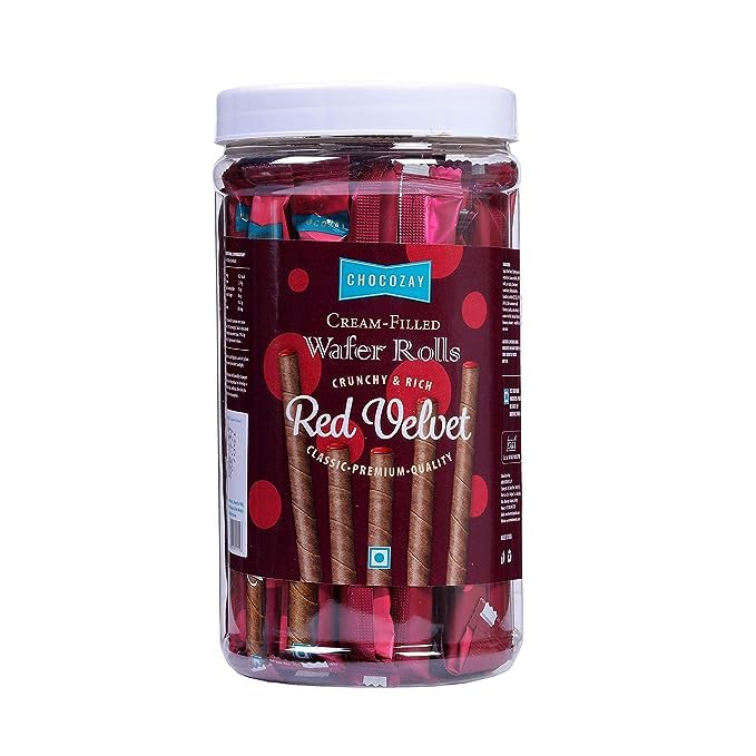 Chocozay wafer rolls red velvet /400gm : Amazon.in: Grocery & Gourmet Foods