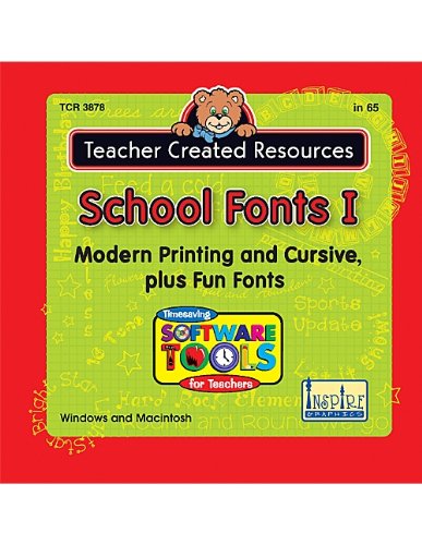 Amazon.com: School Fonts I: Modern Printing and Cursive, Plus Fun Fonts ...