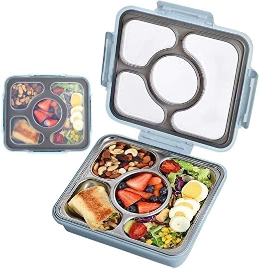 Buy Femora High Stainless Steel, 4 Compartment Container Lunch Box for ...