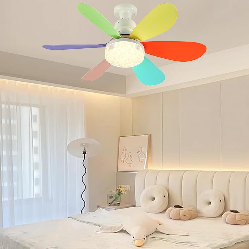 Rainbow Color Ceiling Fan Box Over The Rainbow LED Ceiling Fan