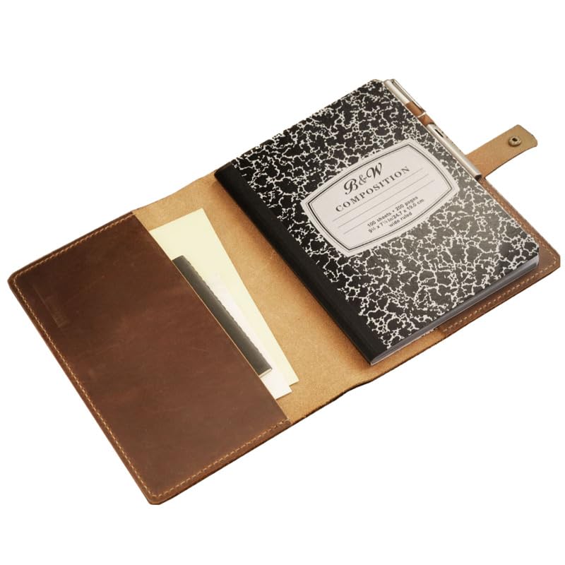 Amazon.com: Distressed Leather Composition Notebook Cover; Gift For ...