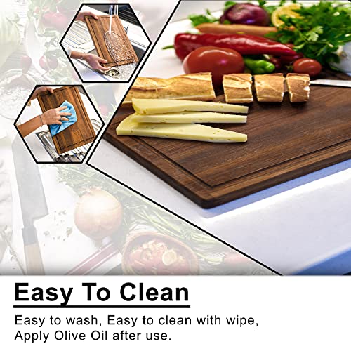 Kenzal Walnut Wood Cutting Boards for Kitchen, 13 x 10 Inches