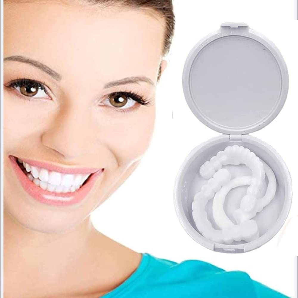 Buy 2 Pairs Cosmetic Dentures Temporary False Teeth Top and Bottom ...