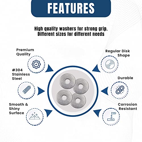 Snapklik.com : Fender Washers For Screws & Bolts225Pcs Fender Washer ...