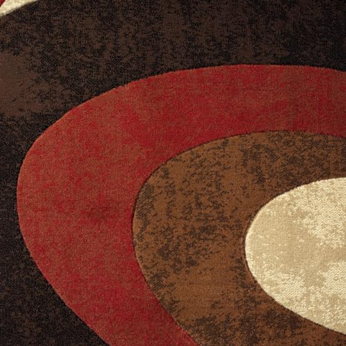 Home Dynamix Tribeca Slade Modern Area Rug, Abstract Brown/Red 6'7"x9 ...