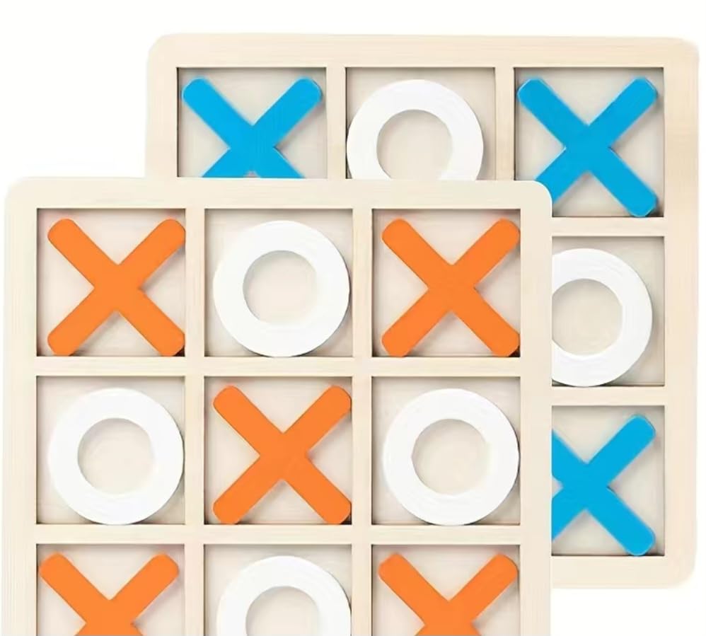 wooden tic tac toe game. stocking filler. Naughts and crosses game ...
