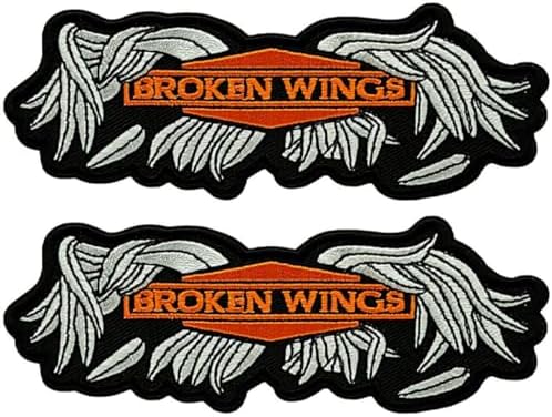 Amazon.com: Broken Wings Embroidered Harley Biker Chopper Patch - 2pc Iron on or Sew on 5" X 2" C766