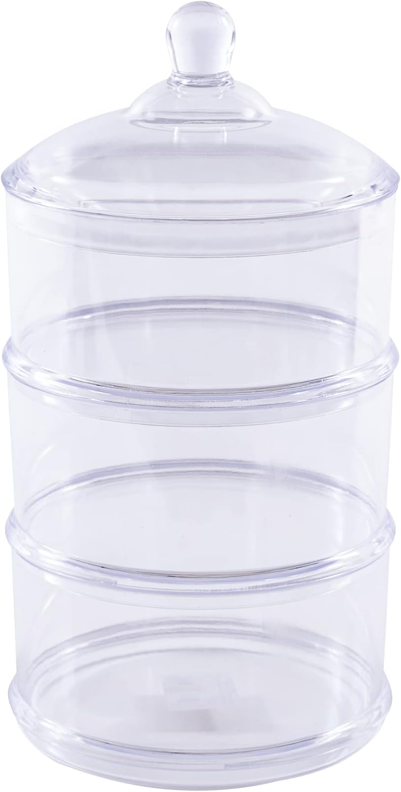Amazon.com: ums 3-Tier Mini Decorative Round Lid Glass Storage Jars ...