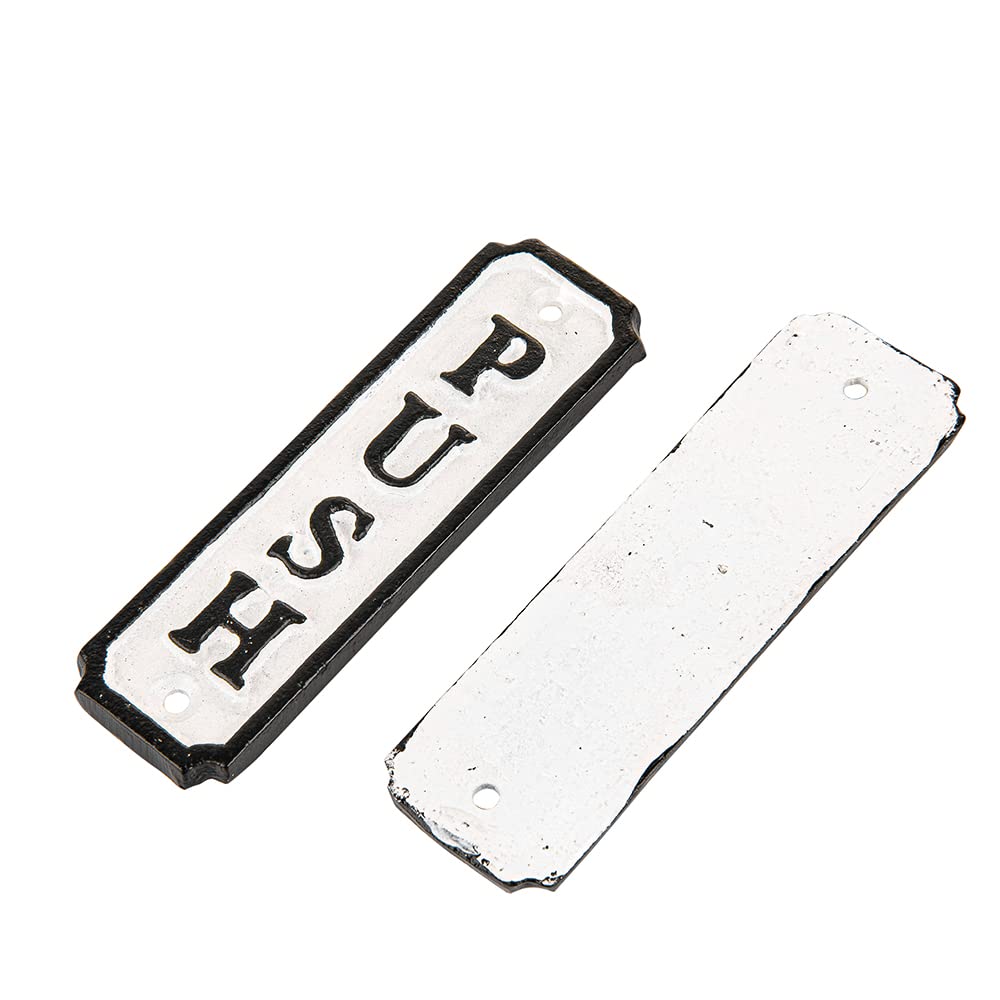Snapklik.com : Sungmor Cast Iron Push Pull Door Signs, Metal Push And ...