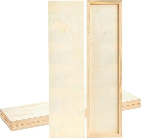 Amazon.com: Bright Creations 4 Pack Unfinished Wood Panels for Painting ...