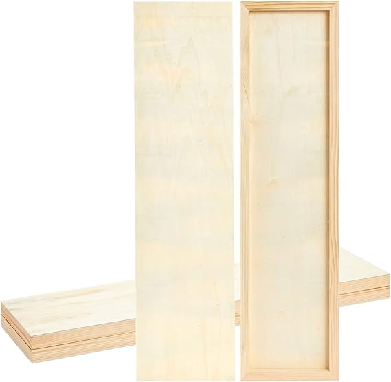 Amazon.com: Bright Creations 4 Pack Unfinished Wood Panels for Painting ...