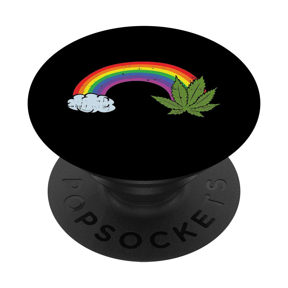 Smoking Rainbow Weed Premium Vector | Marijuana Leaf Icon With