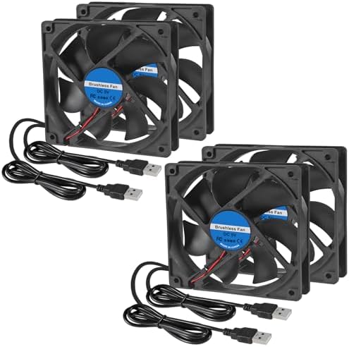 Amazon.com: 4 Pack USB Brushless Cooling Fan 40mm High Performance DC ...