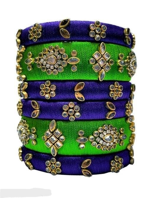 Buy Traditional silk Thread bangles Wedding Designer Silk Thread ...