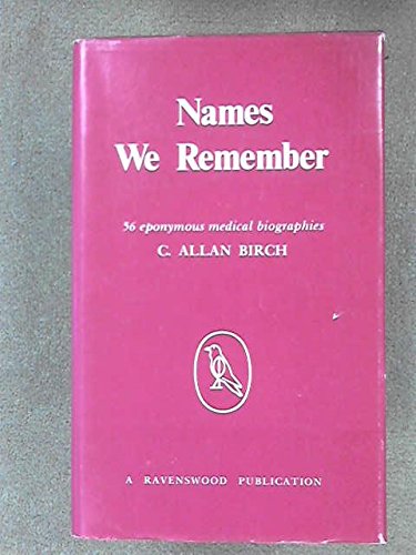 Names we remember: 56 eponymous medical biographies (Medical biography ...
