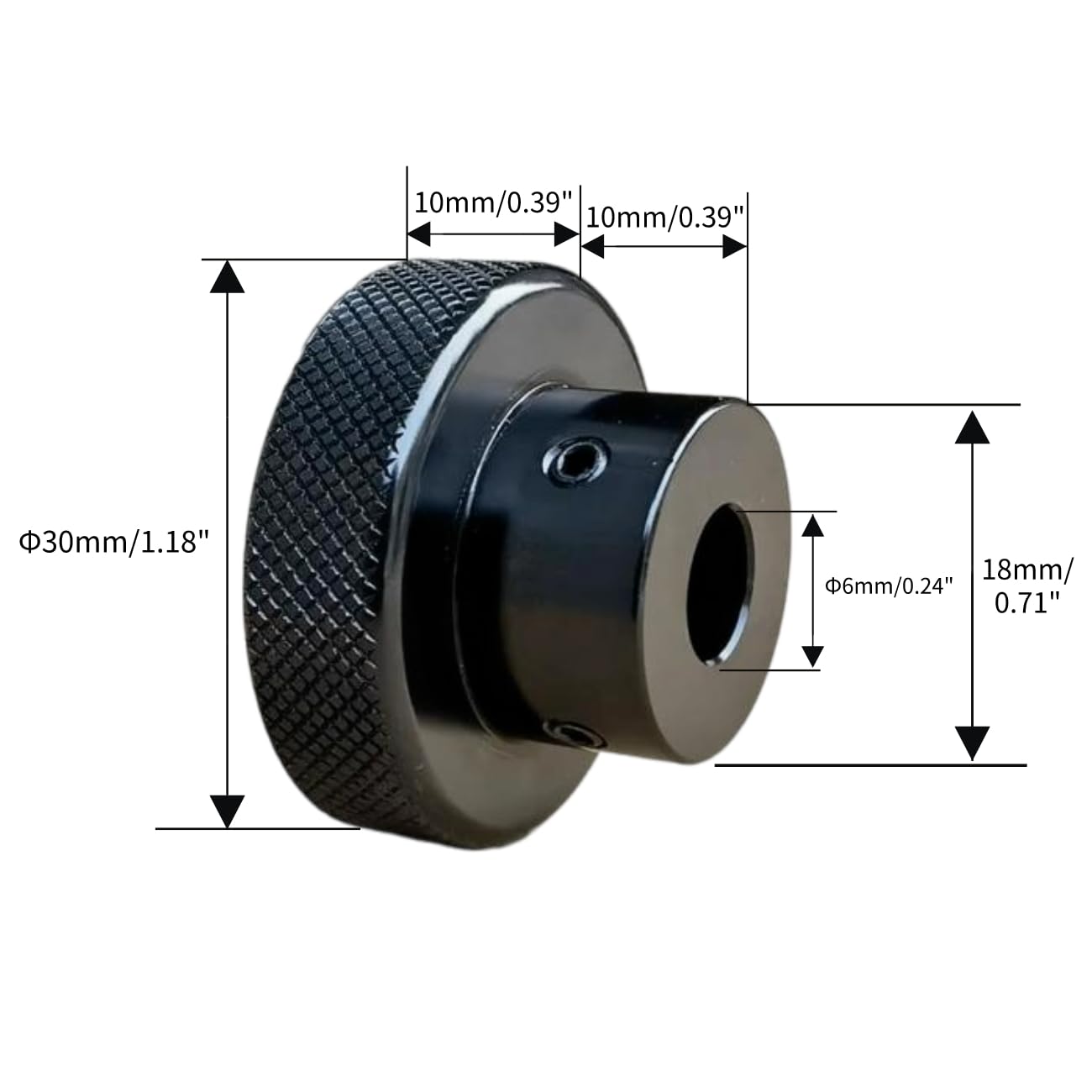CNC Precision Handwheel For Lathes CHANCS 30mm Black Handwheel - M8 ...