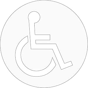Amazon.com - Handicap Round Circle Sign Wheelchair Accessible Symbol ...