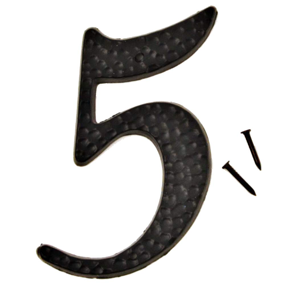 Amazon.com: Hy-Ko Products DC-5/5 Die Cast Aluminum House Number 5 ...