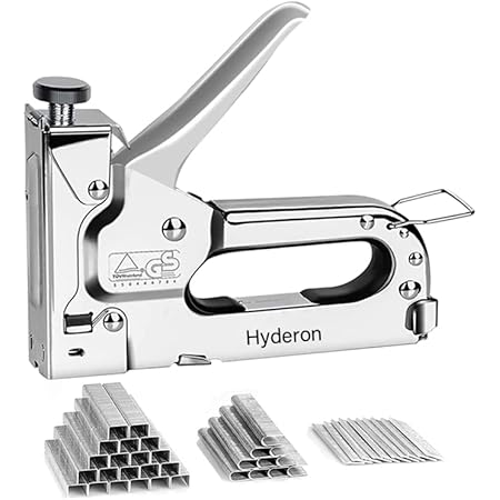 HYDERON 3 in 1 Heavy Duty Multipurpose Staple Gun with 600pcs Staples ...