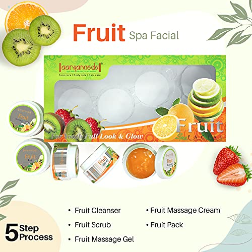 Aryanveda Fruit Facial Kit 210gm + Fruit Salad Face Massage Cream 400gm ...