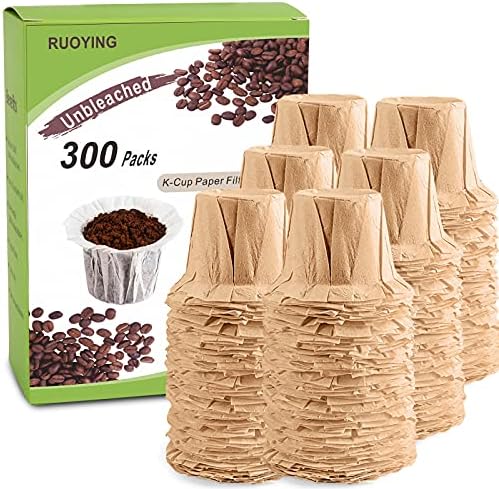 Amazon.com: Unbleached K cup Coffee Paper Filters with Lid Disposable ...