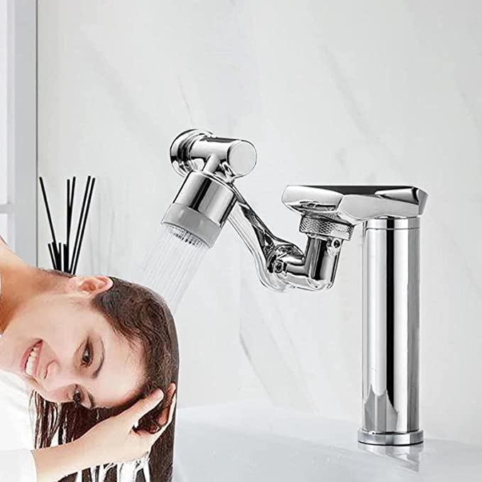 KRIKU EXPO Swivel Sink Faucet Extender with 3 Axis Rotation, 3 Way ...
