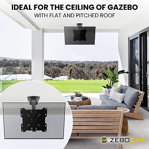 ZeboZap Outdoor Flip Down Ceiling TV Mount | Gazebo TV Mount | Patio TV ...