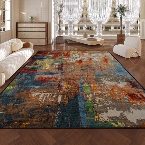 RTBQJ-AT Colourful Rugs Living Room Large 160x230CM, Boho Rug Abstract ...