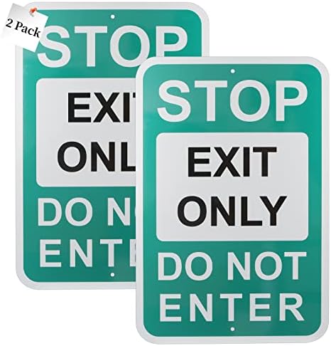 Amazon.com: Eyoloty Exit Only Do Not Enter Sign,Exit Sign 2 Pack 12" x ...