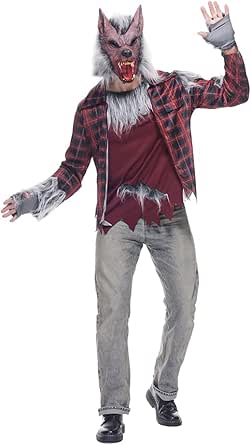 Amazon.com: EraSpooky Men Werewolf Costume Full Moon Fury Wolf ...