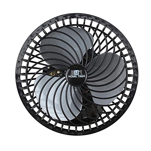Buy Home Tree Mini 9 Inch Black 225 mm Wall Cum Cabin Table Fan Small ...